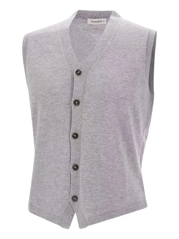 KANGRA V-neck Vest - Blacks And Greys