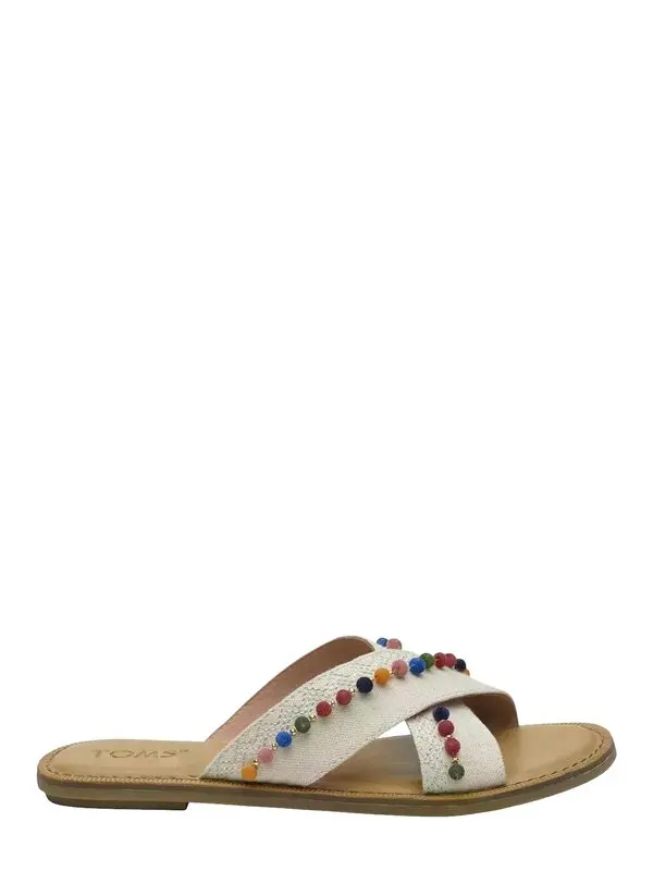 Toms Viv Pom-pom Sandals - White