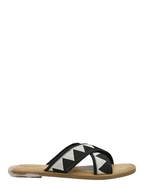 Toms Viv Geometric-pattern Cross-strap Sandals - Black