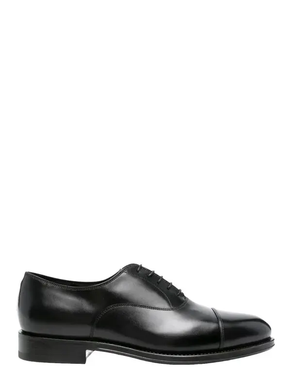 Santoni Cap-toe Oxford Shoes - Black