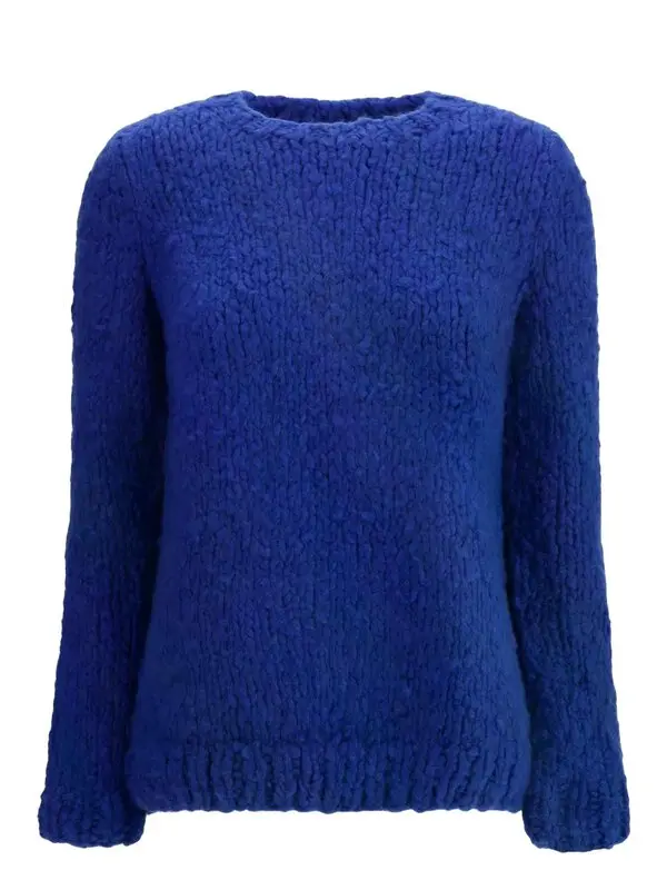 Gabriela Hearst Textured Crew-neck Sweater - Blue