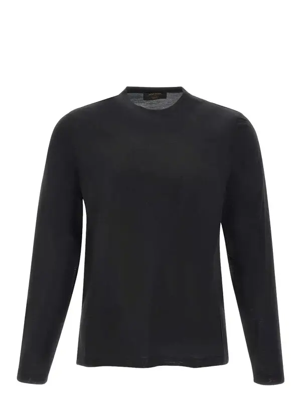 GRAN SASSO Long-sleeve Crew-neck Sweater - Black