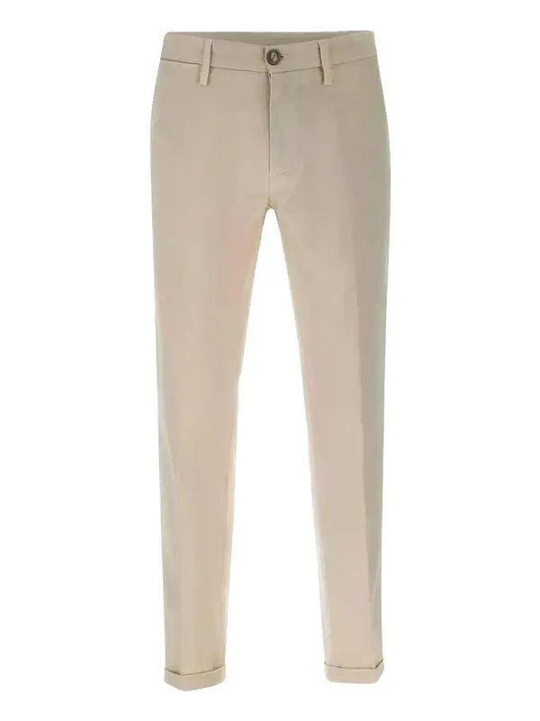 RE-HASH Cuffed Chinos Trousers - Neutrals