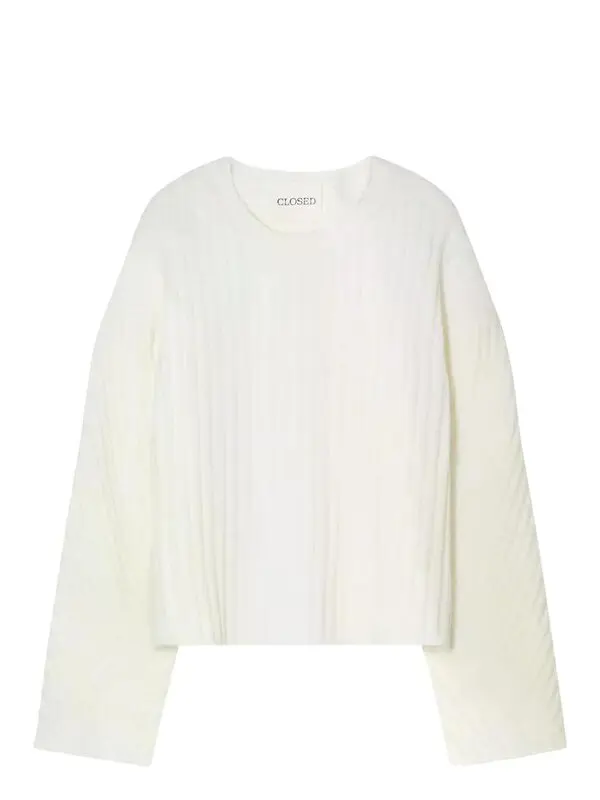 Closed Crew-neck Sweater - White