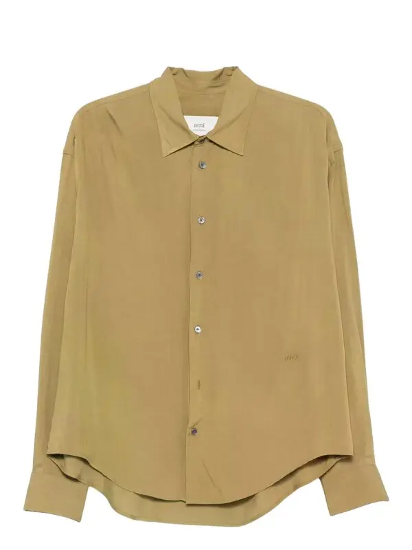 Ami Long-sleeve Button-up Shirt - Green