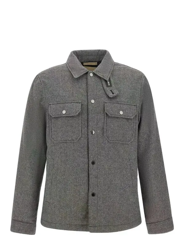 Woolrich Herringbone Chest-pocket Jacket - Grey
