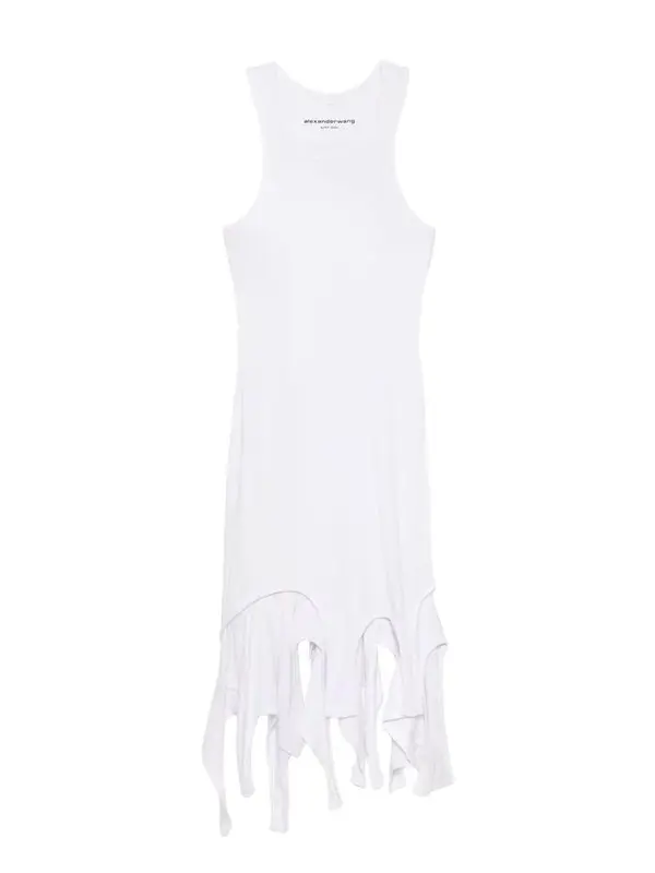Alexander Wang Deconstructed Cotton Minidress - White