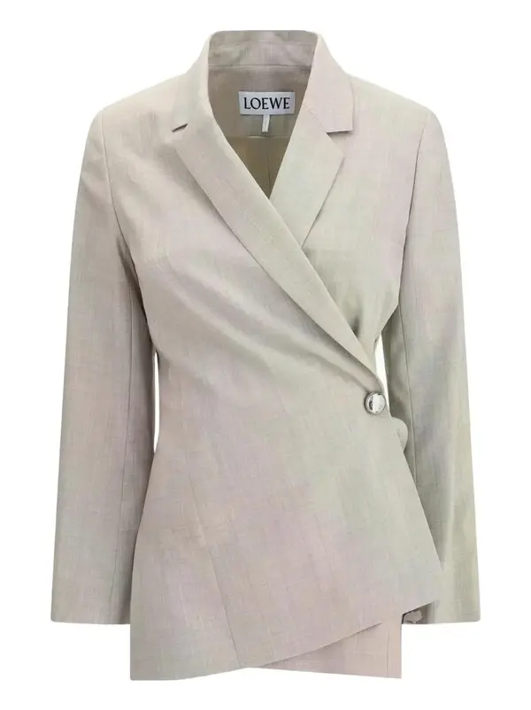 Loewe Asymmetrical Single-button Jacket - Neutrals