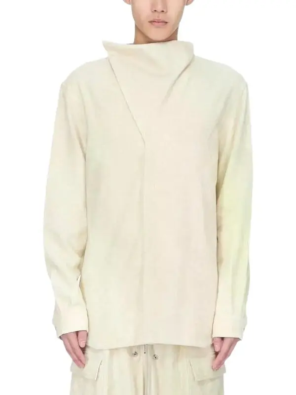 Rick Owens High-neck Long-sleeve Shirt - Neutrals