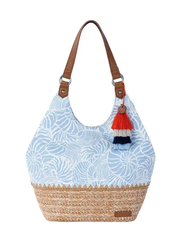 THE SAK Roma Expandable Shopper - Blue Aura Seashore
