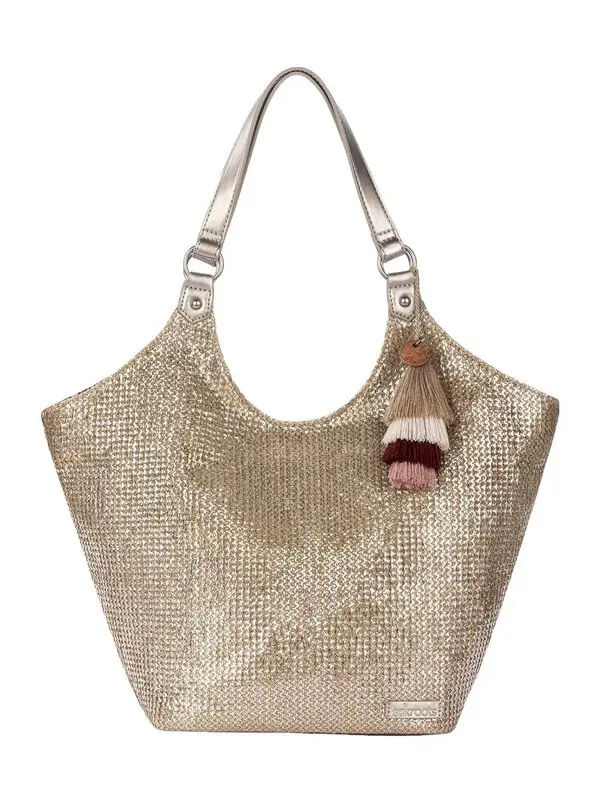 THE SAK Roma Expandable Shopper - Pyrite Straw