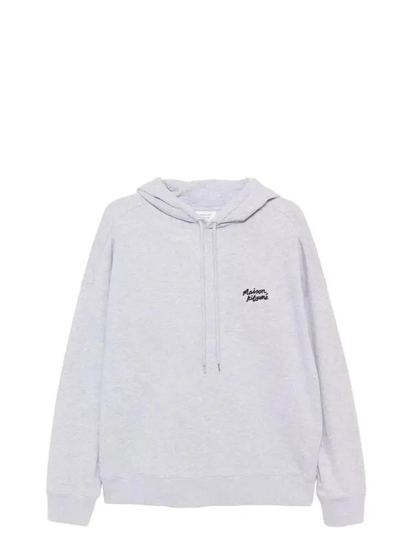 Maison Kitsuné Logo-print Hoodie - Grey