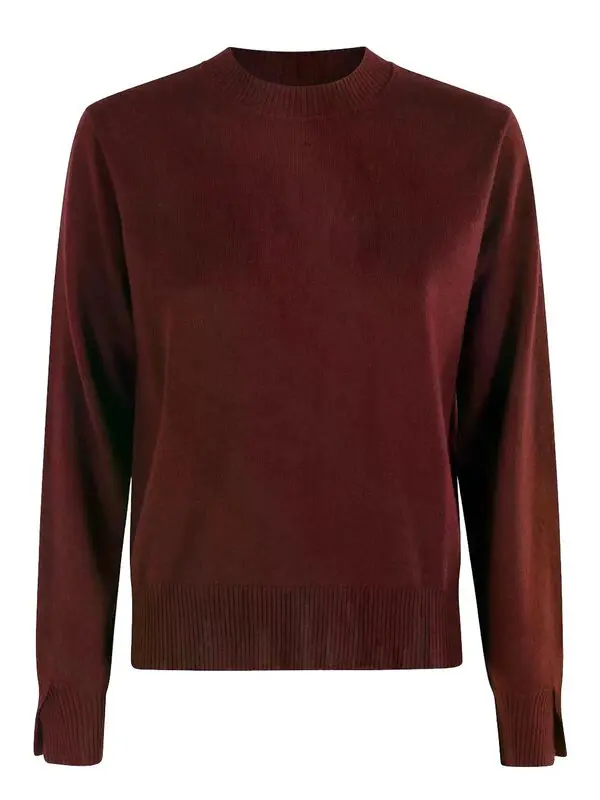 Seventy Crew Neck Long Sleeve Sweater - Red