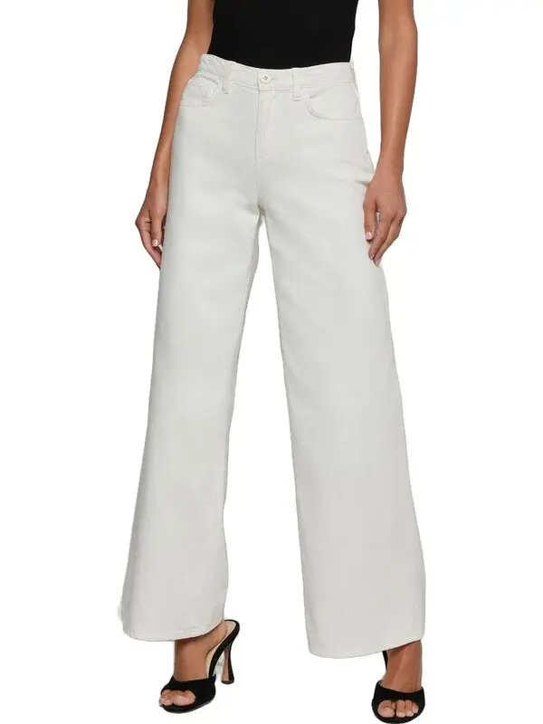 L'Agence Alicent High-waist Wide-leg Jeans - Light Ecru
