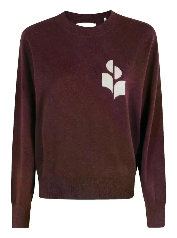 MARANT ETOILE Logo Crew-neck Sweater - Red