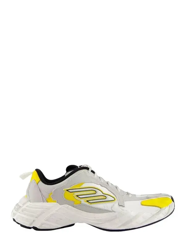 Balenciaga Leather Logo Sneakers - Grey