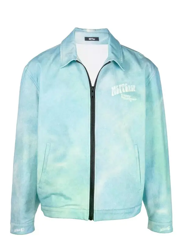 MSFTS Logo Print Lightweight Jacket - Blue
