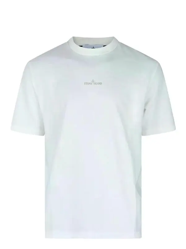 Stone Island Logo-print Cotton T-shirt - White