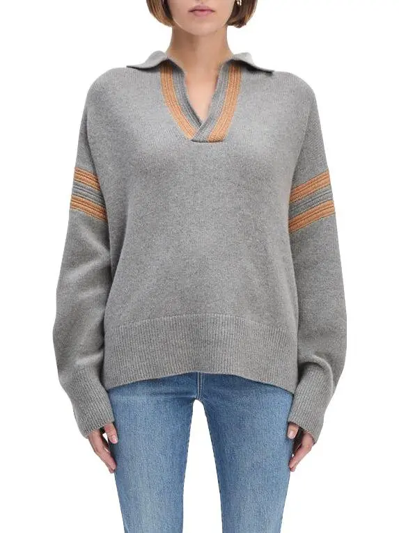 FAVORITE DAUGHTER Grace Polo Sweater - Grey Combo