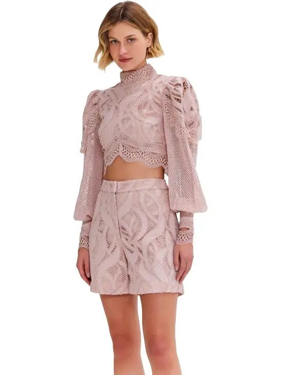 PatBO Aura Lace Short - Rose