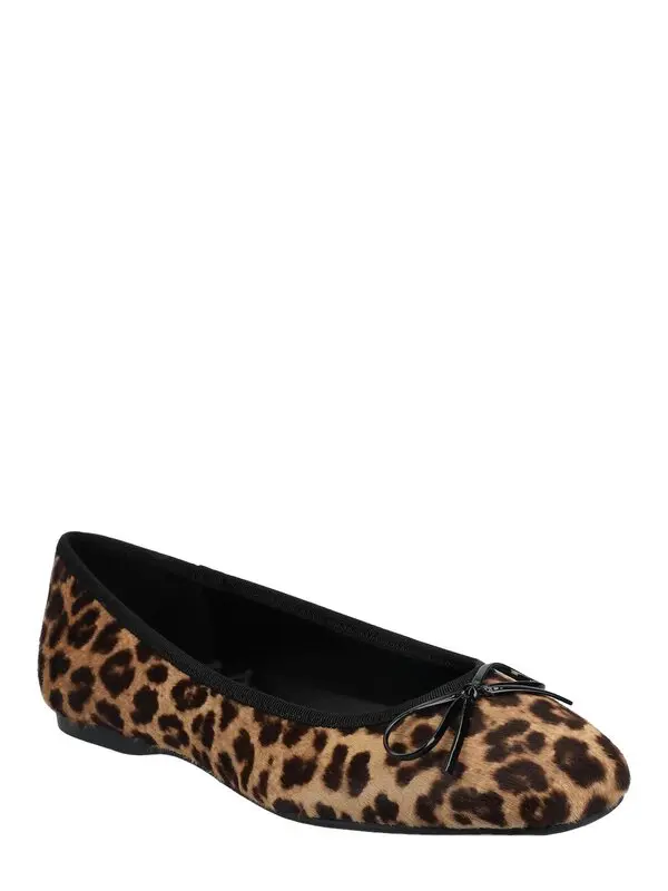 BIRDIES The Hummingbird Print Flats - Leopardprint Haircalf
