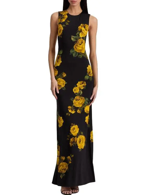Alice + Olivia Delora Floral Maxi Dress - Rosehips