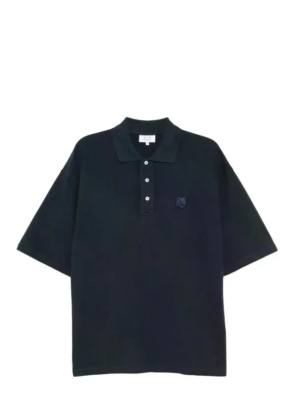 Maison Kitsuné Bold Fox-head Patch Polo Shirt - Blue