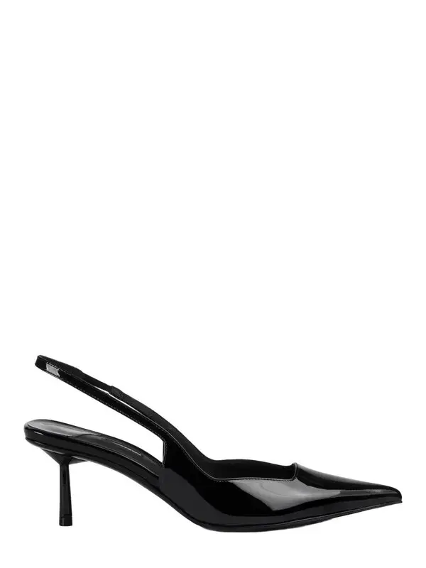 LE SILLA 70mm Amelia Slingback Patent-leather Pumps - Black