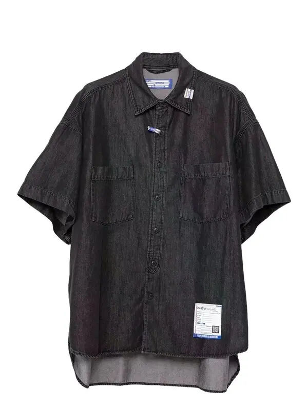 IN･STRU(MEN-TAL). Patch-pocket Denim Shirt - Black