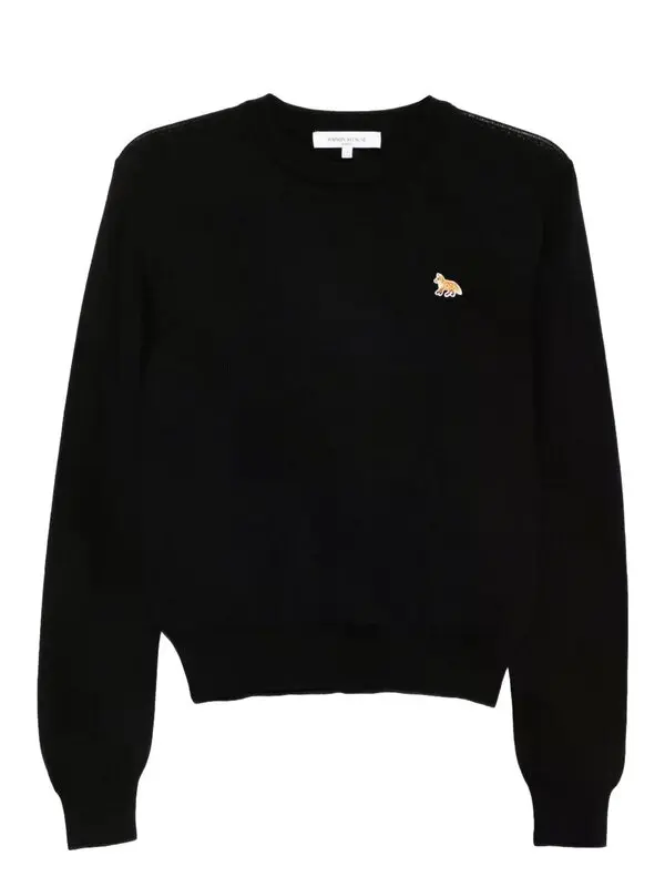 Maison Kitsuné Embroidered-logo Jumper - Black