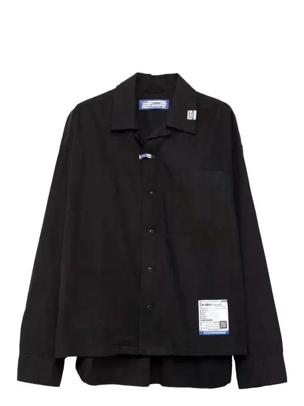 IN･STRU(MEN-TAL). Long-sleeve Oxford Shirt - Black