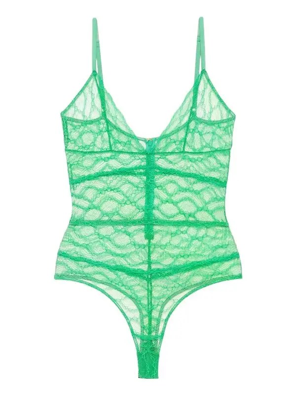 Kiki De Montparnasse Mon Cheri Bodysuit - Green