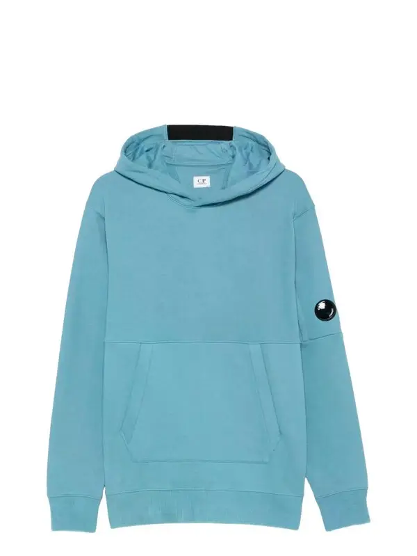 C.P. COMPANY Logo-print Hoodie - Blue