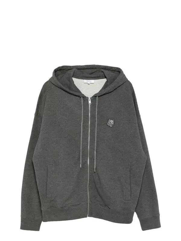Maison Kitsuné Fox-head Patch Hoodie - Grey