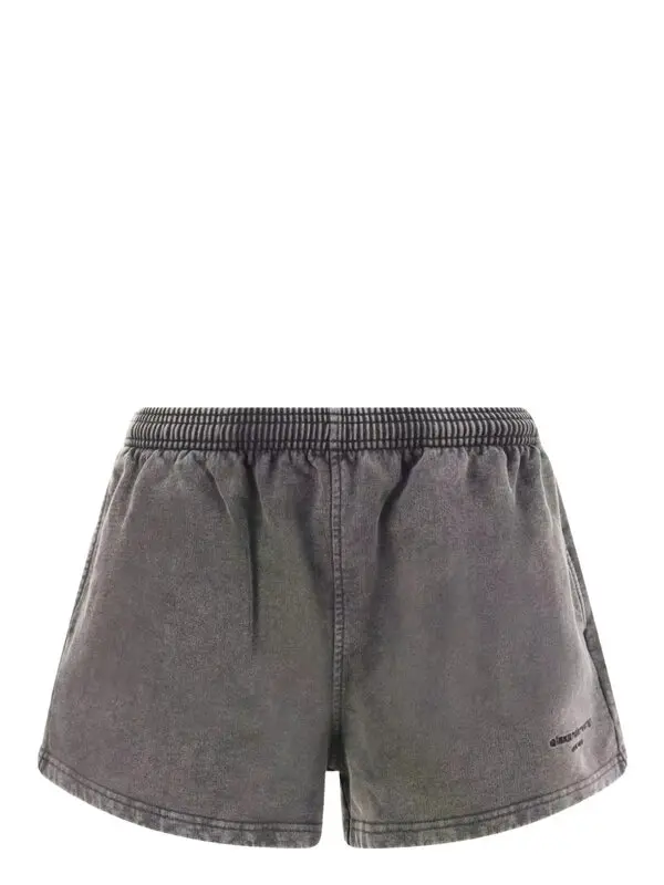 Alexander Wang Embroidered Logo Running Shorts - Grey