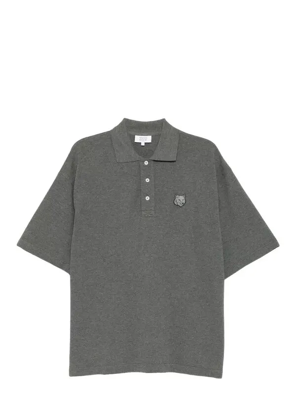 Maison Kitsuné Bold Fox Head Patch Polo - Grey