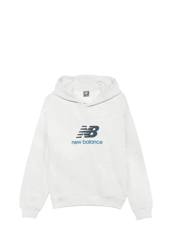 NEW BALANCE Logo-printed Hoodie - Grey
