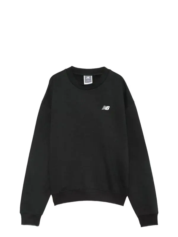 NEW BALANCE Logo-embroidered Crew Neck Sweatshirt - Black