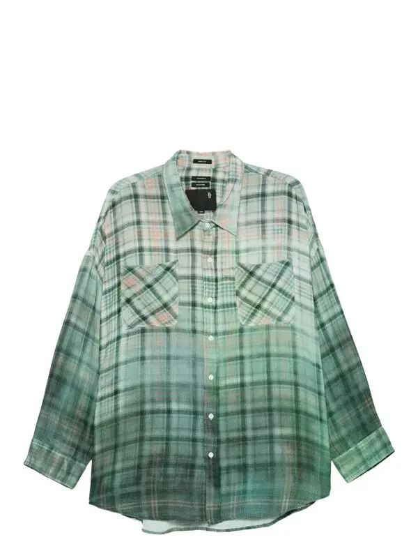 R13 Checked-pattern Shirt - Green