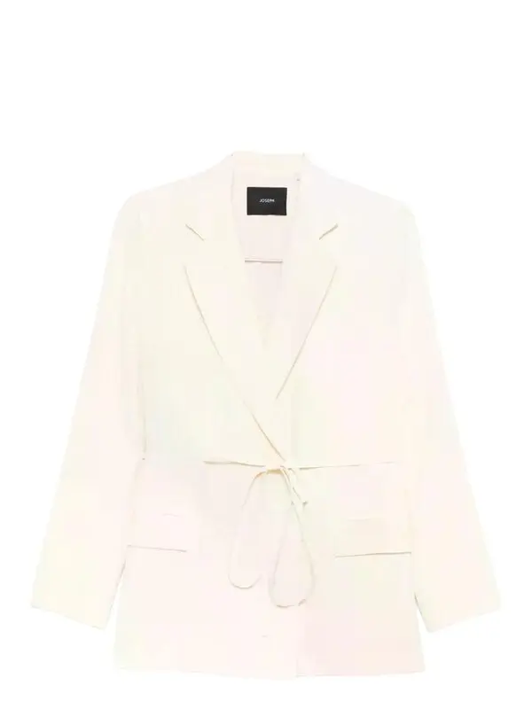 JOSEPH Tie-waist Silk Jacket - Neutrals