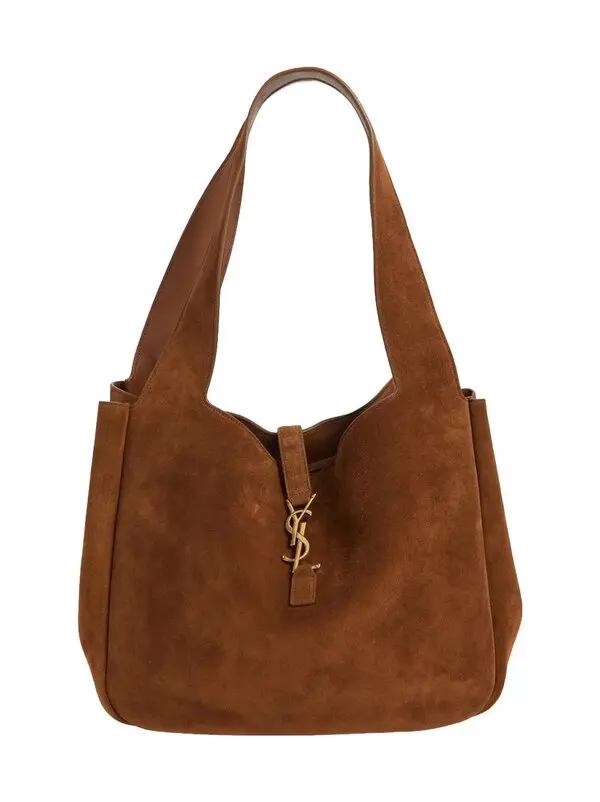 Saint Laurent Le 5 À 7 Béa Suede Tote - Caramel Cognac