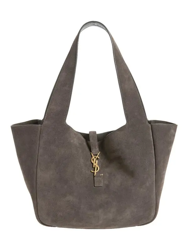 Saint Laurent Le 5 À 7 Béa Suede Tote - Urban Grey