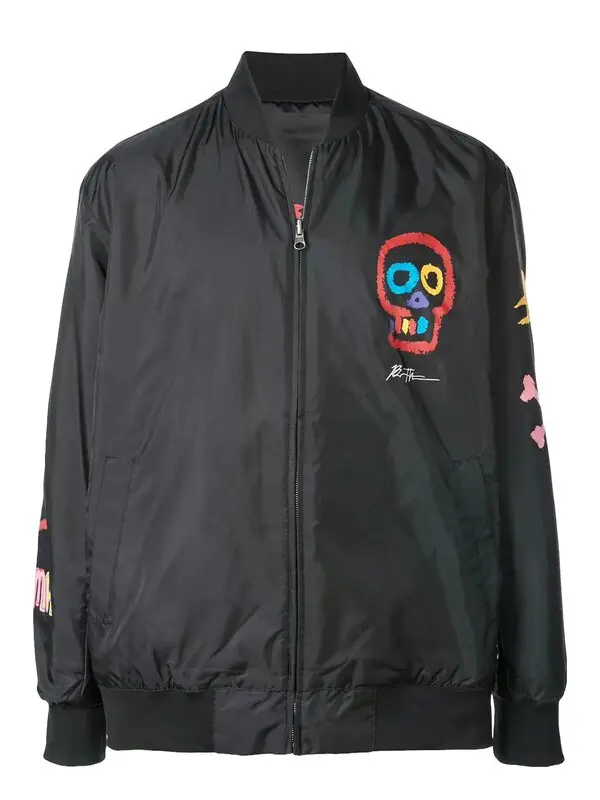 PUMA Skull Print Bomber Jacket - Black