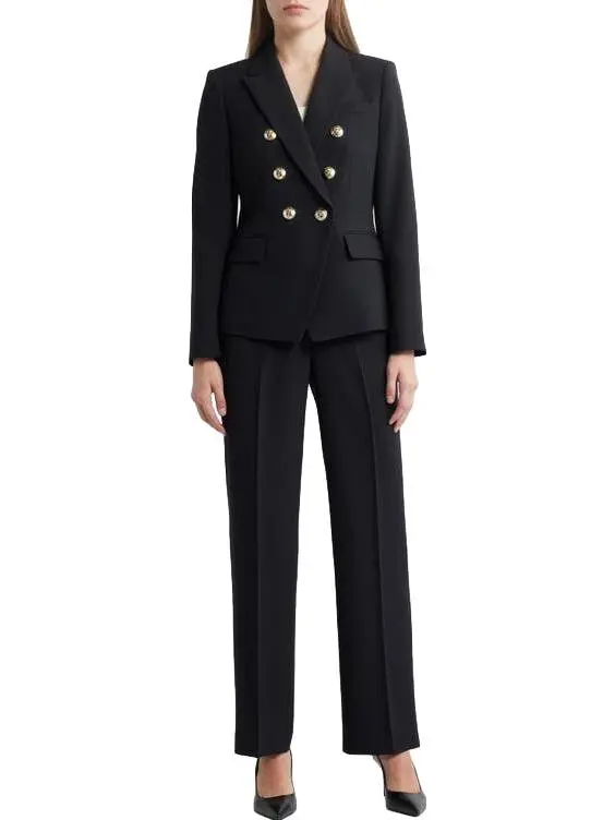 TAHARI ASL Double-breasted Tailored Jacket - Black
