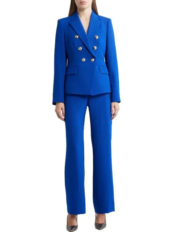 TAHARI ASL Double-breasted Tailored Jacket - Cobalt