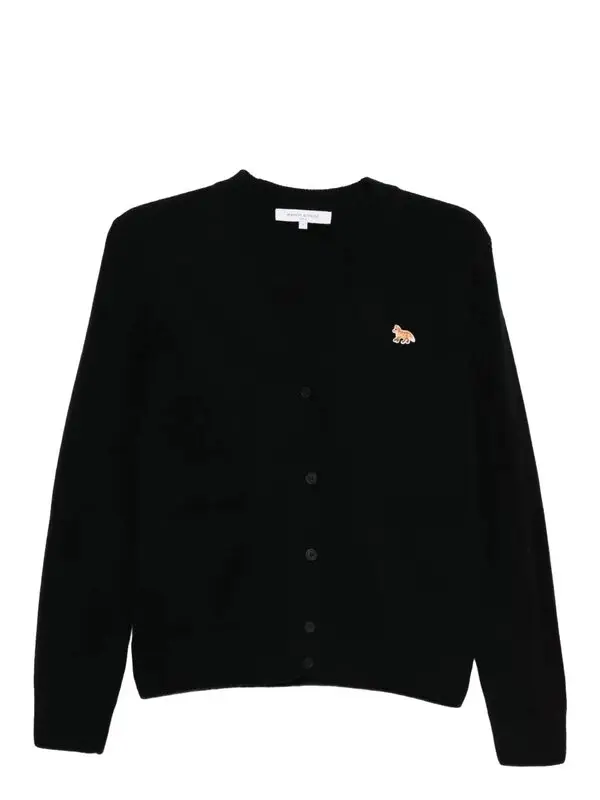 Maison Kitsuné Baby Fox Patch Cardigan - Black