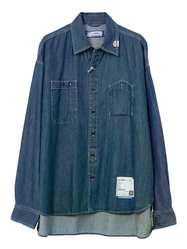 IN･STRU(MEN-TAL). Denim Long-sleeve Shirt - Blue