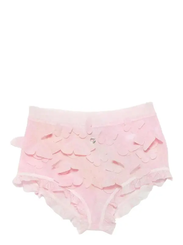Coperni Butterfly Ruffled Shorts - Pink
