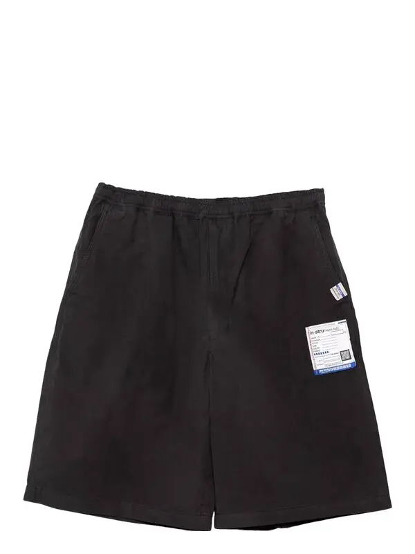 IN･STRU(MEN-TAL). Logo-patch Shorts - Black