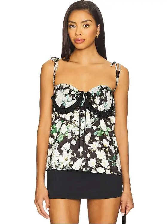 KIKA VARGAS Gretchen Top - Black Magnolia